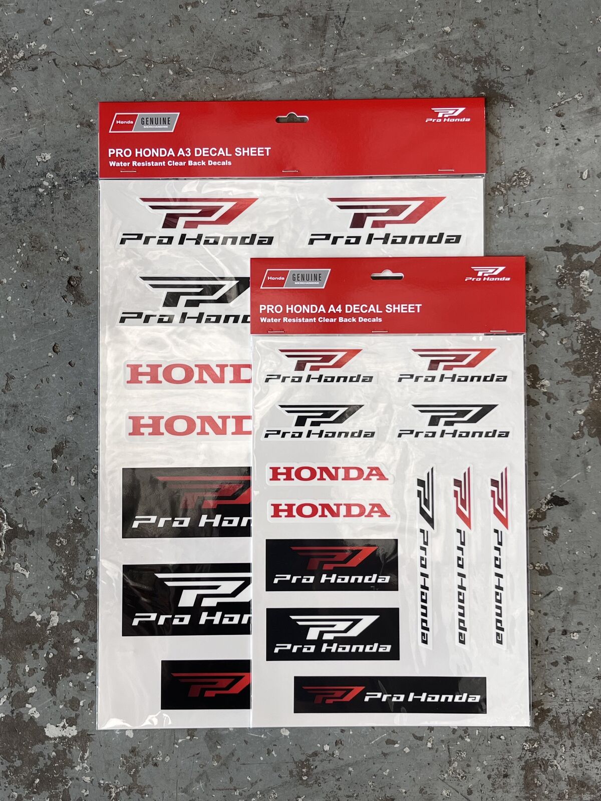 PRO HONDA DECAL SHEET A3 & A4 | SUNCITY MOTORCYCLES